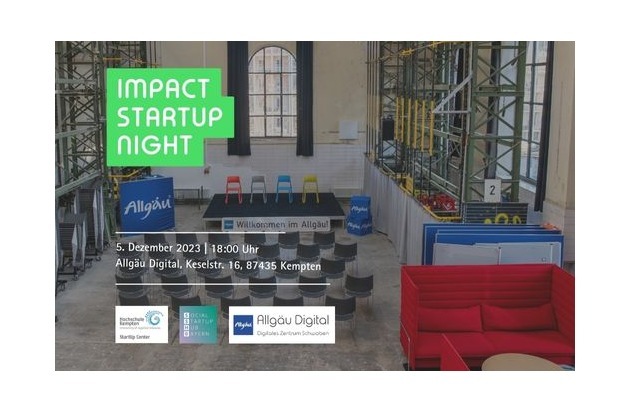 Impact Startup Night am 5. Dezember bei Allgäu Digital: nachhaltig wirtschaften im Fokus ...